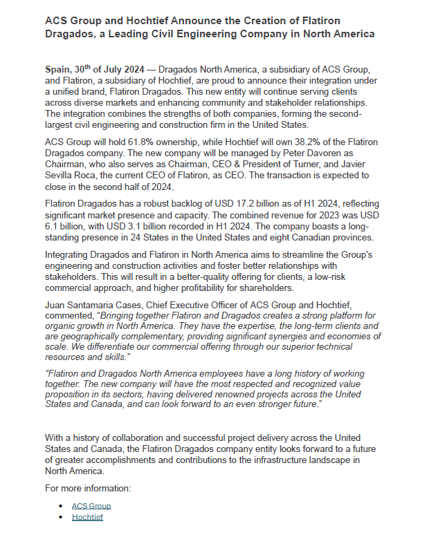 Dragados. Sala de Prensa